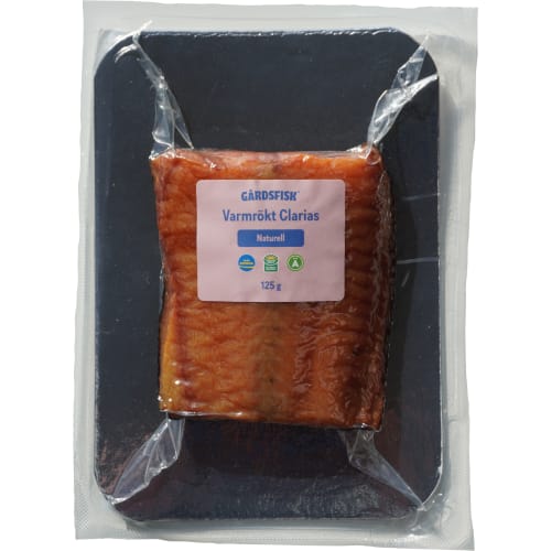 Varmrökt Clarias Naturell 125g Gårdsfisk